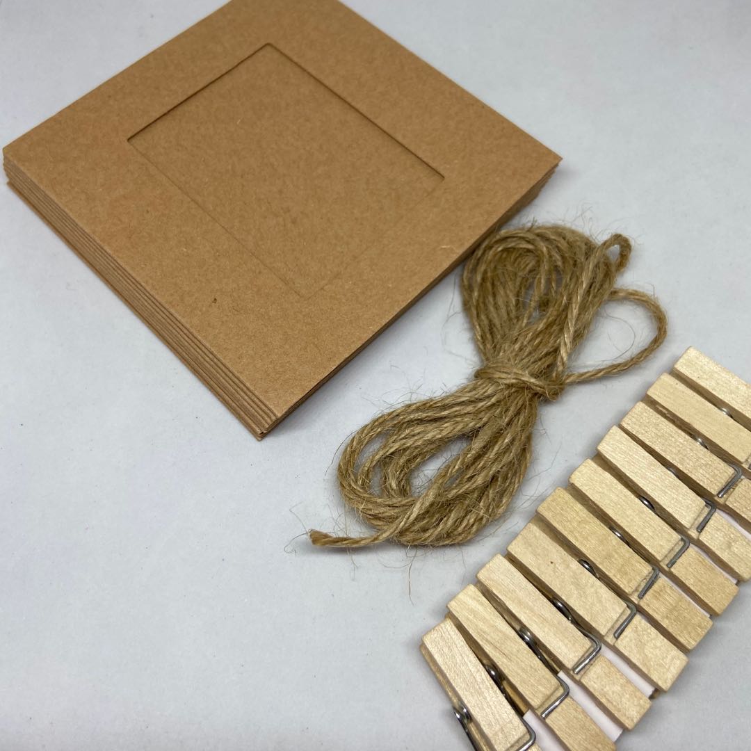10pcs 3x3 Hanging Cardboard Photo Frame with Sting and Clips, Hobbies ...
