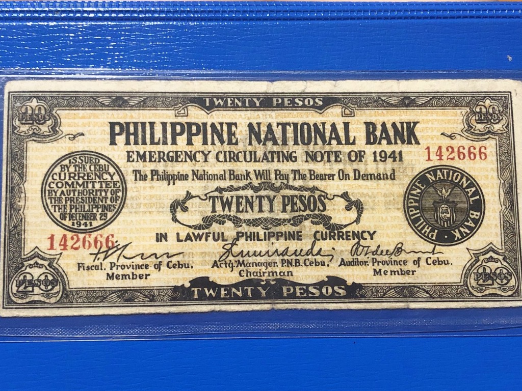 1941 20 PESOS CEBU EMERGENCY CIRCULATING NOTE, Hobbies & Toys ...