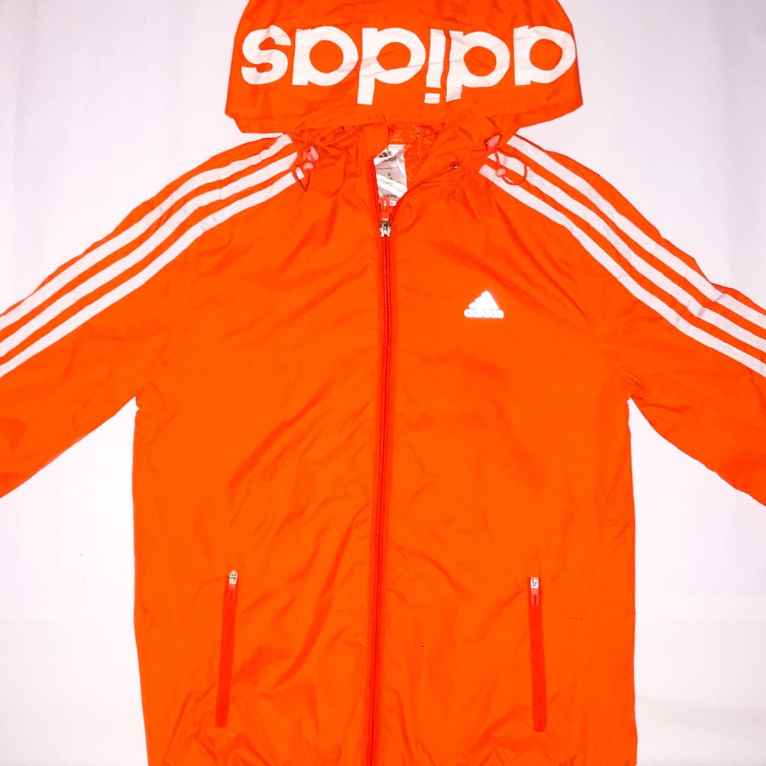 adidas Originals Climastorm Jacket (Neon Orange), Men's Fashion ...