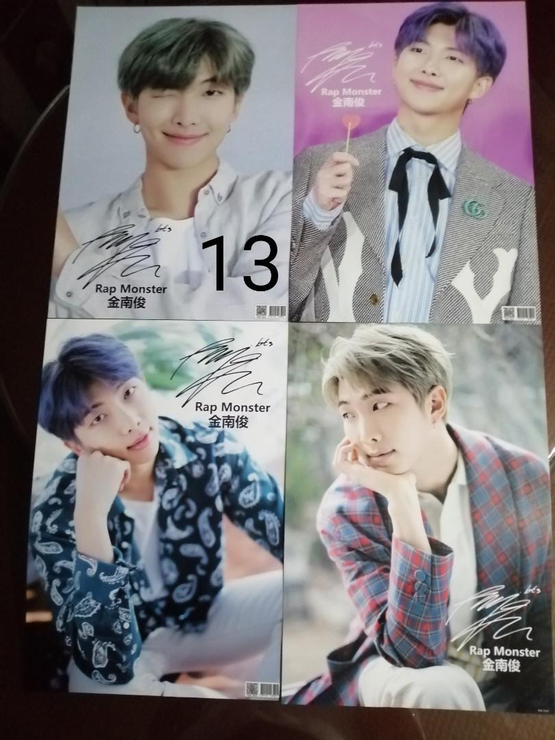 Kpop RM RAP MONSTER of BTS Posters K pop, Hobbies & Toys, Memorabilia ...