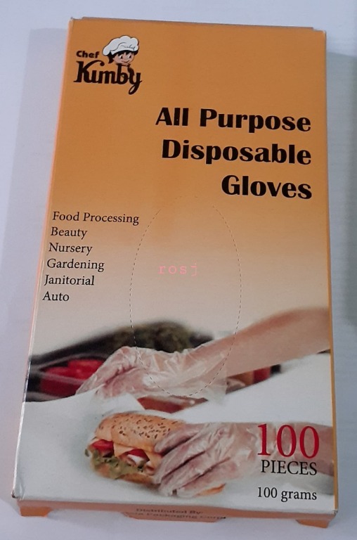 Chef Kimby Disposable Gloves XL 100 pcs/box, Hobbies & Toys, Travel ...
