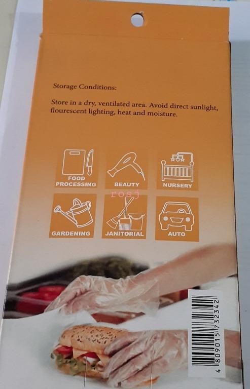 Chef Kimby Disposable Gloves XL 100 pcs/box, Hobbies & Toys, Travel ...