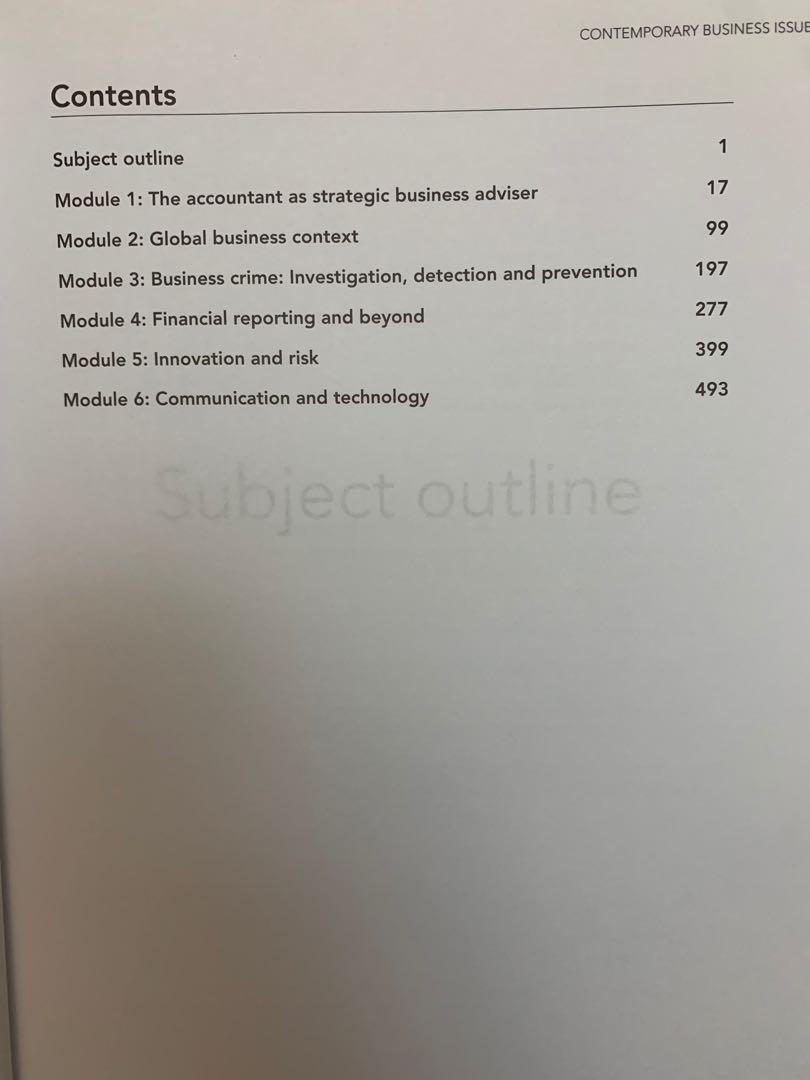 Contemporary Business Issues (CPA Australia), Computers & Tech, Office ...
