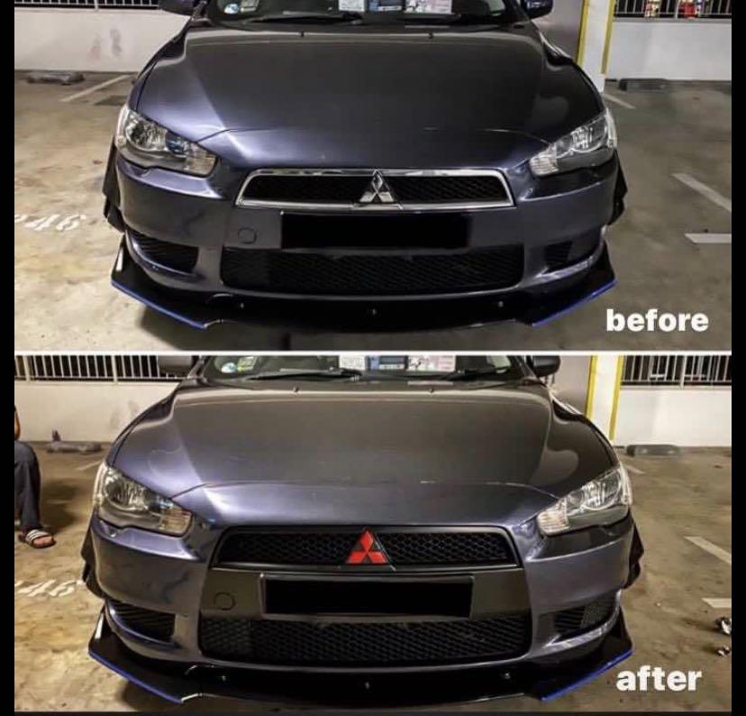 Dechrome enlarge Mitsubishi Lancer EX front grille, Car Accessories ...