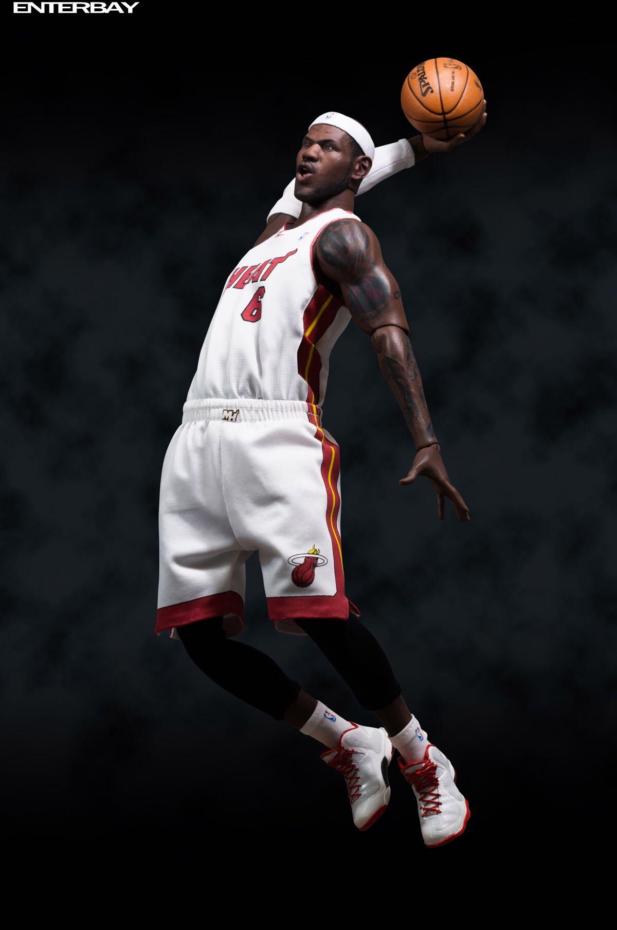 Enterbay Lebron James 1/6 Scale Real Masterpiece Action Figure (Miami ...