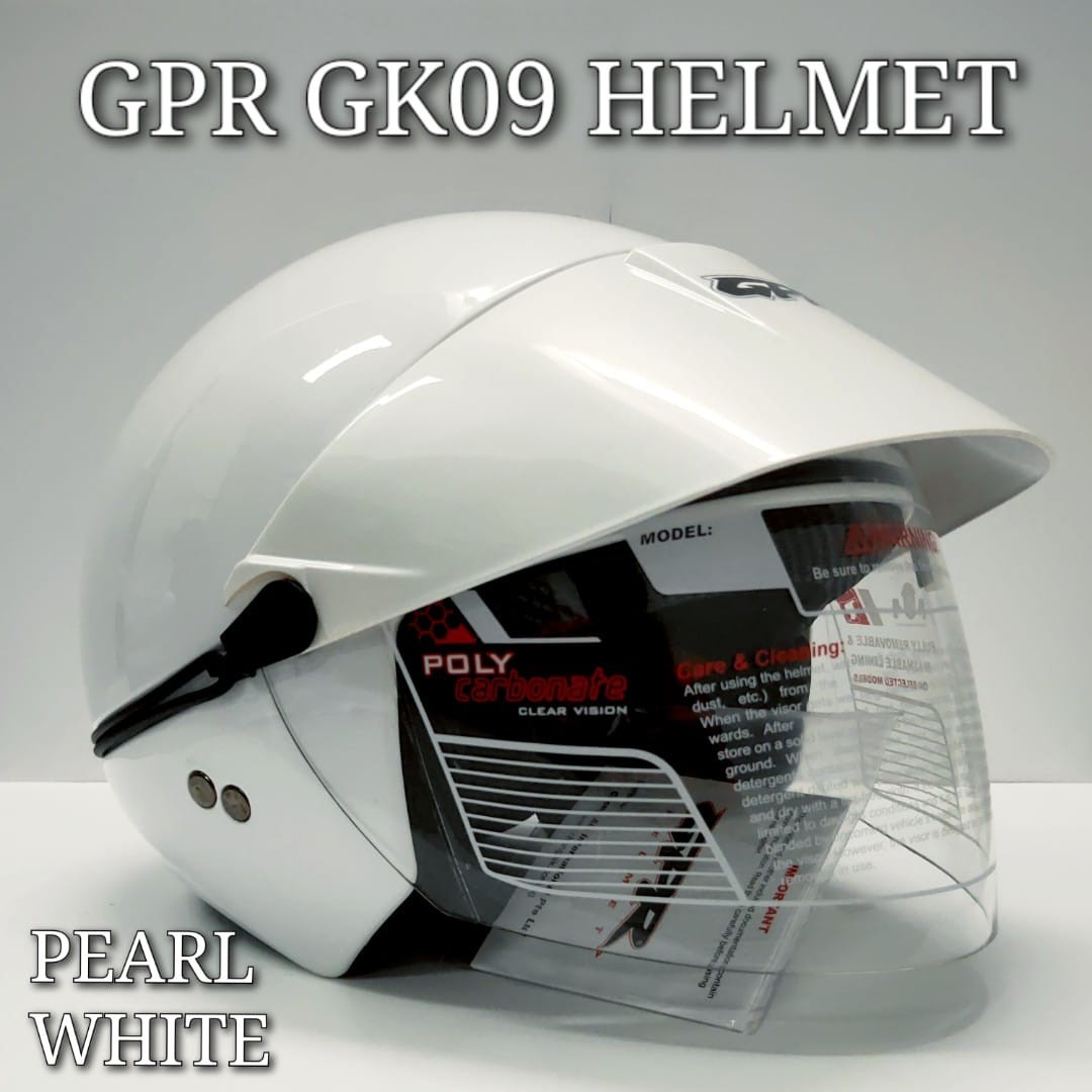GPR GK09 HELMET PEARL WHITE, Motorcycles, Motorcycle Accessories on ...