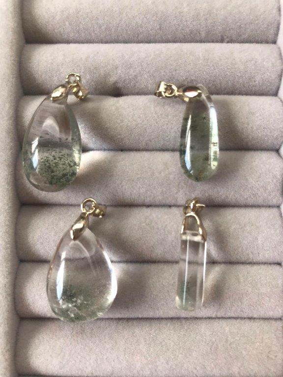 Green phantom crystal pendant (full inclusions), Women's Fashion ...