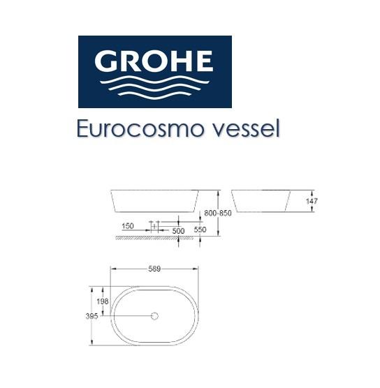 GROHE Eurocosmo 60Cm Vessel Basin, Home Appliances, Cleaning & Laundry ...