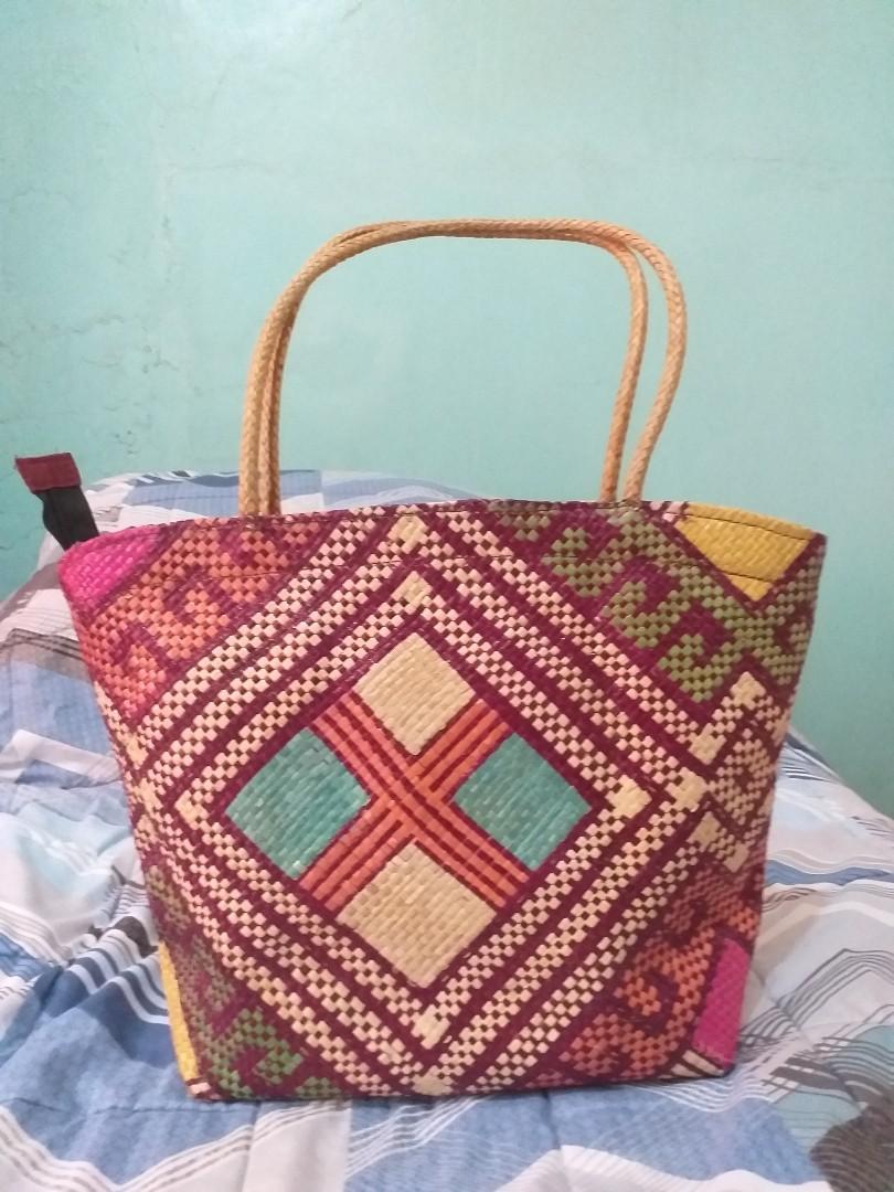 Handicraft Banig Bag, Women's Fashion, Bags & Wallets, Beach Bags on ...