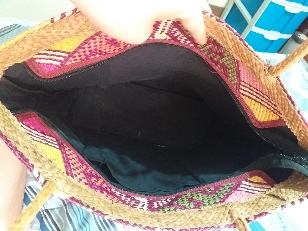 Handicraft Banig Bag, Women's Fashion, Bags & Wallets, Beach Bags on ...