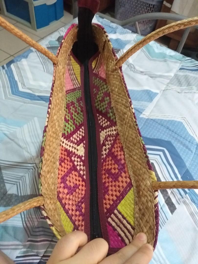 Handicraft Banig Bag, Women's Fashion, Bags & Wallets, Beach Bags on ...