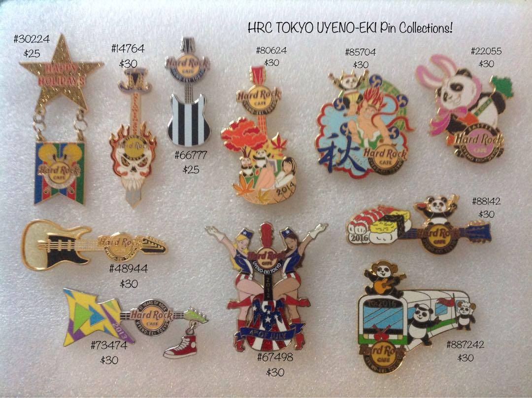 Hard Rock Cafe Pins - HRC ASIA, JAPAN GUITAR & FESTIVE SEASON PINS ...