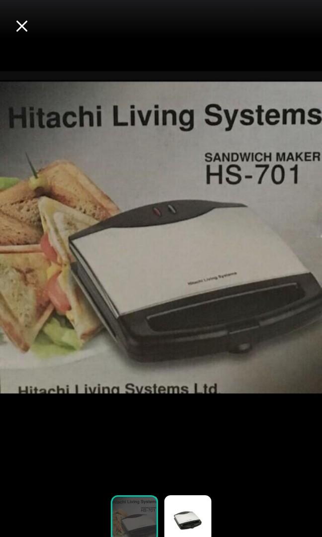 Hitachi HS-701 sandwich maker, TV & Home Appliances, Kitchen Appliances ...