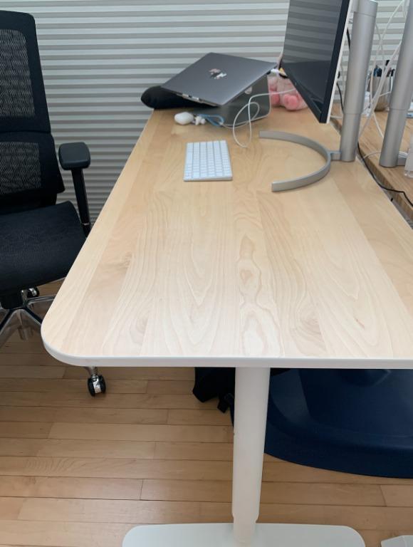 IKEA BEKANT DESK Work Office Table - Oak Veneer, Furniture & Home ...