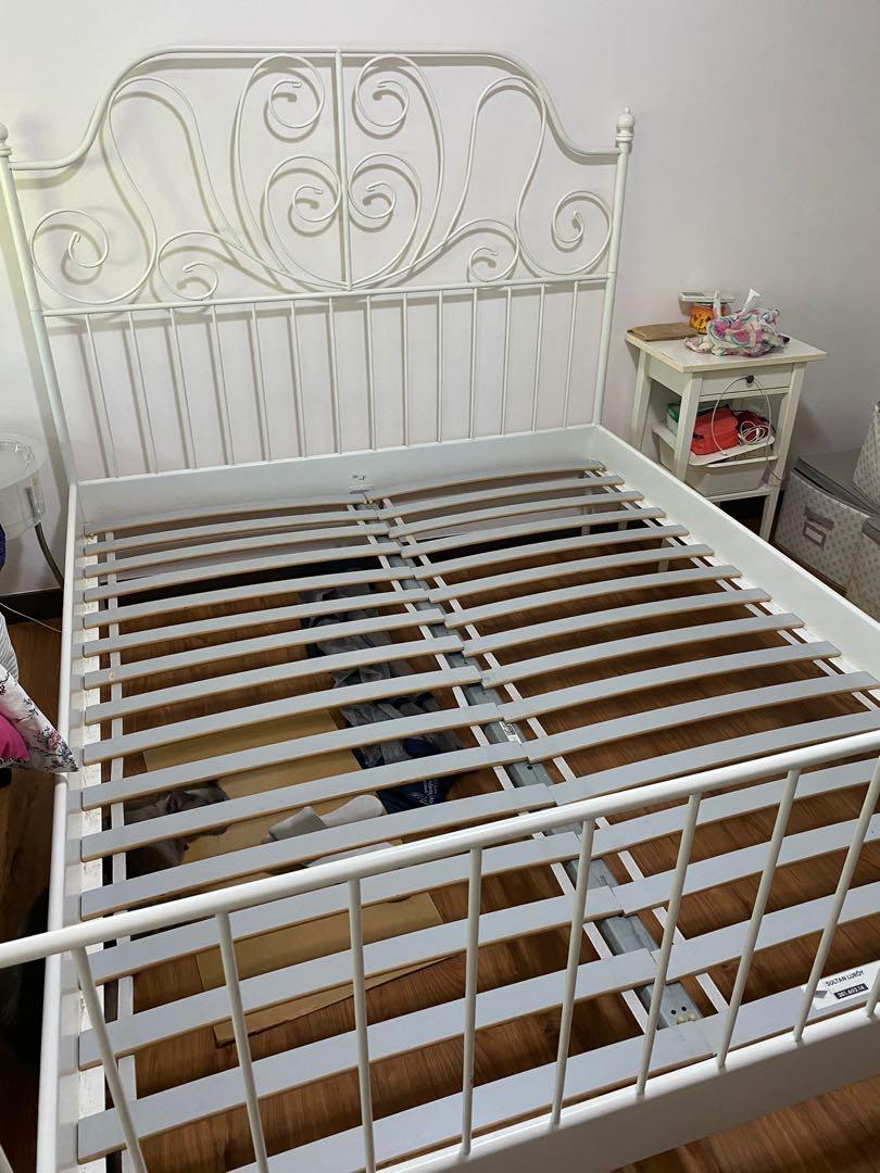 Ikea Leirvik Queen Size Bed Frame , Furniture & Home Living, Furniture ...