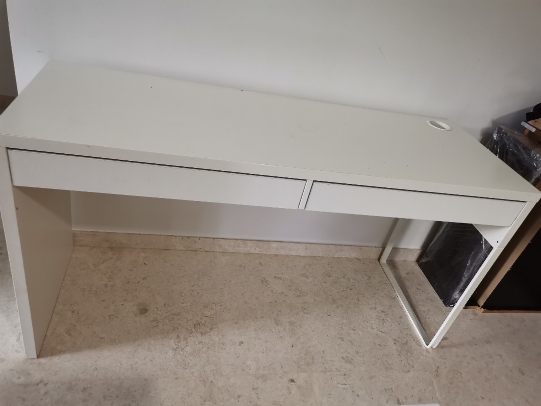 Ikea Micke desk with 2 drawers, Furniture & Home Living, Furniture ...
