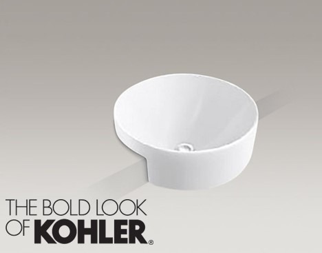 KOHLER Chalice Round Semi Recessed Lavatory, Furniture & Home Living ...