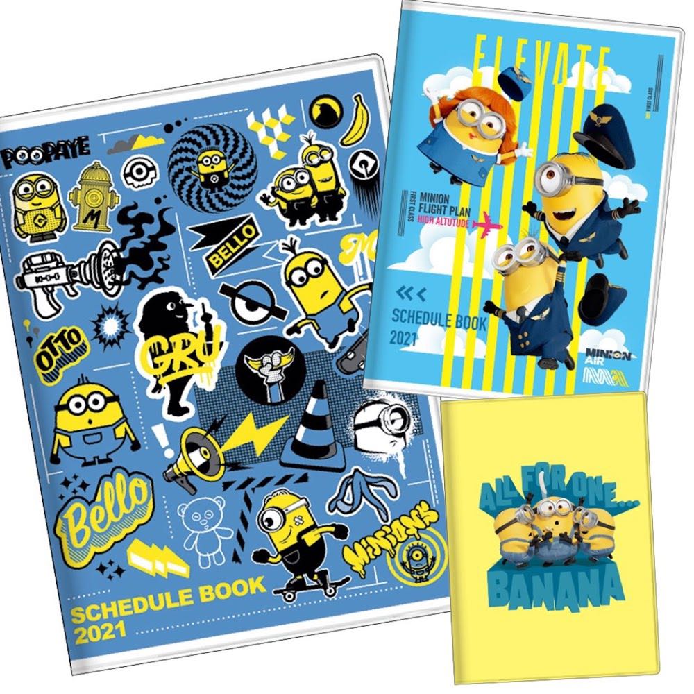 Minions 2021年 A6 Monthly Schedule Book, 預購 - Carousell