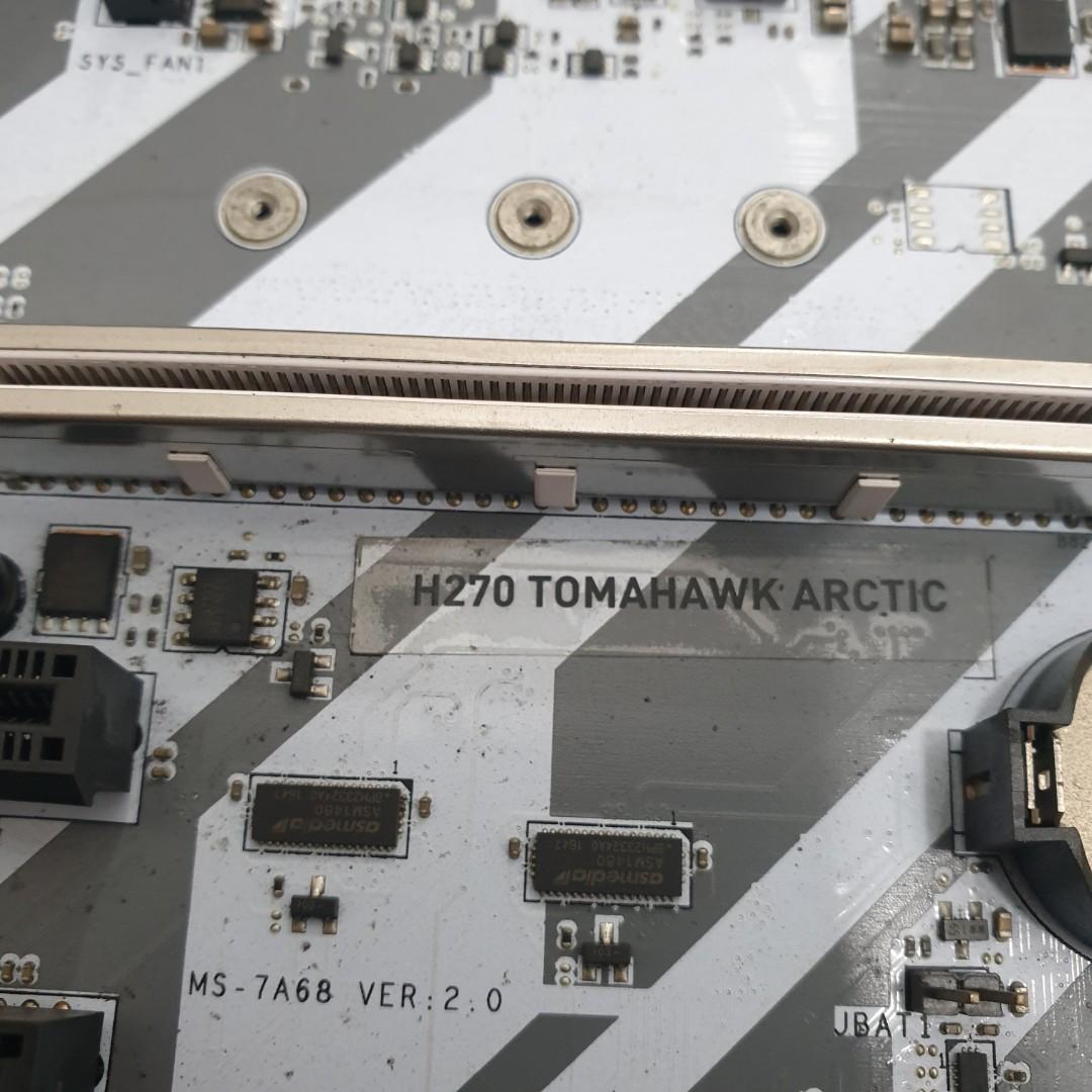 MSI H270 Tomahawk Arctic White Gaming Motherboard, Computers & Tech, Parts & Accessories ...