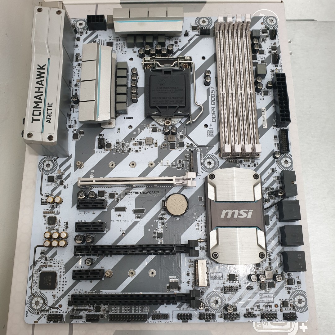 MSI H270 Tomahawk Arctic White Gaming Motherboard, Computers & Tech, Parts & Accessories ...