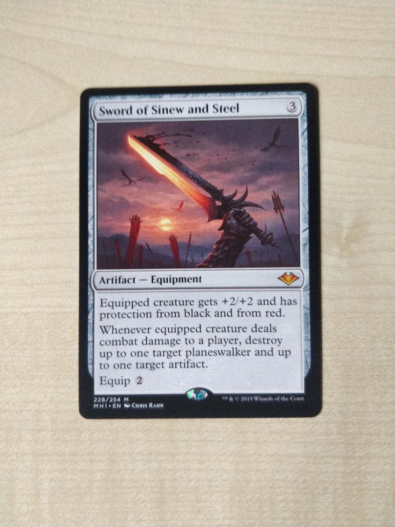 MTG Sword of Sinew & Steel NM, Hobbies & Toys, Toys & Games on Carousell