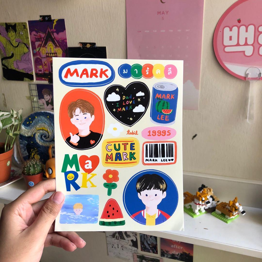 A5 NCT Cute Mark Lee Sticker, Hobbies & Toys, Collectibles ...