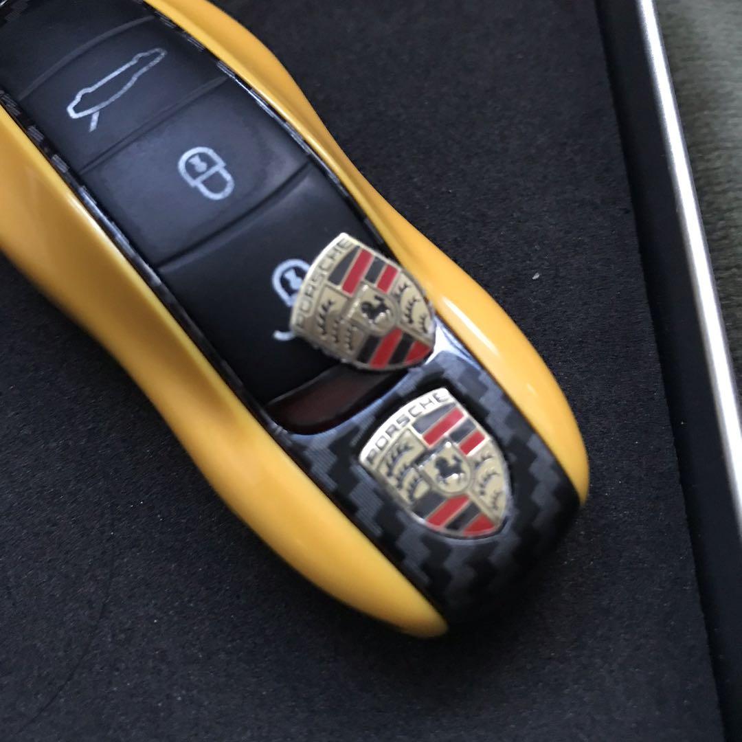New Porsche key gold logo emblem for Panamera Macan cayman cayenne ...