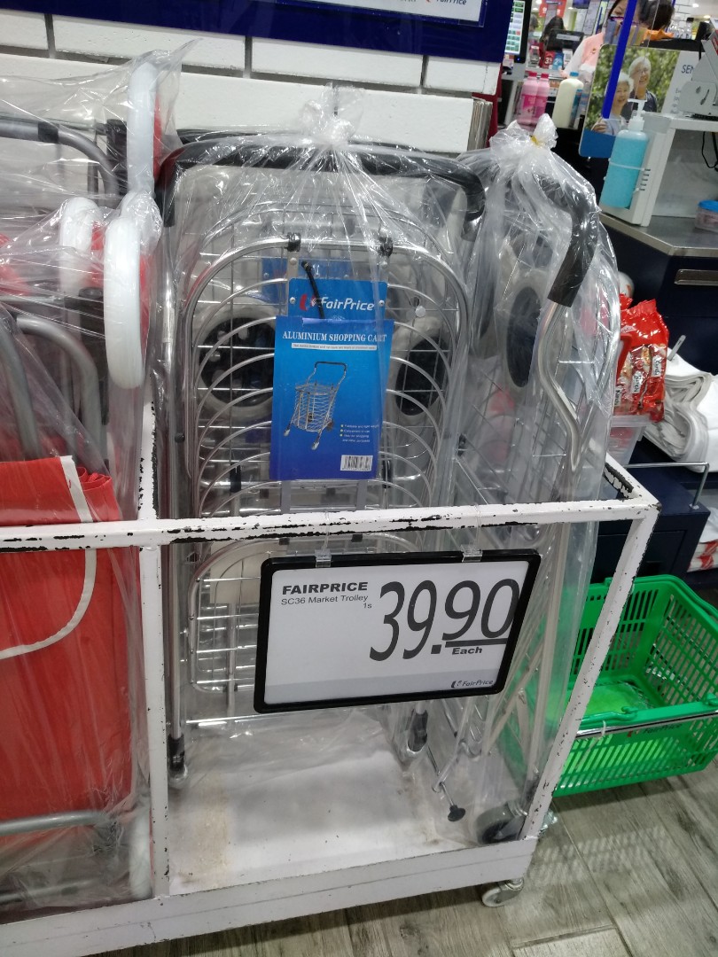 Ntuc Trolley Shopping Cart, Babies & Kids, Strollers, Bags & Carriers ...