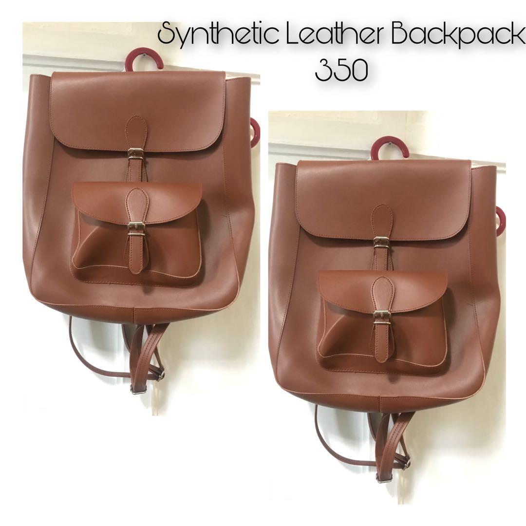 Parisian Leather Backpack, Women's Fashion, Bags & Wallets, Backpacks ...