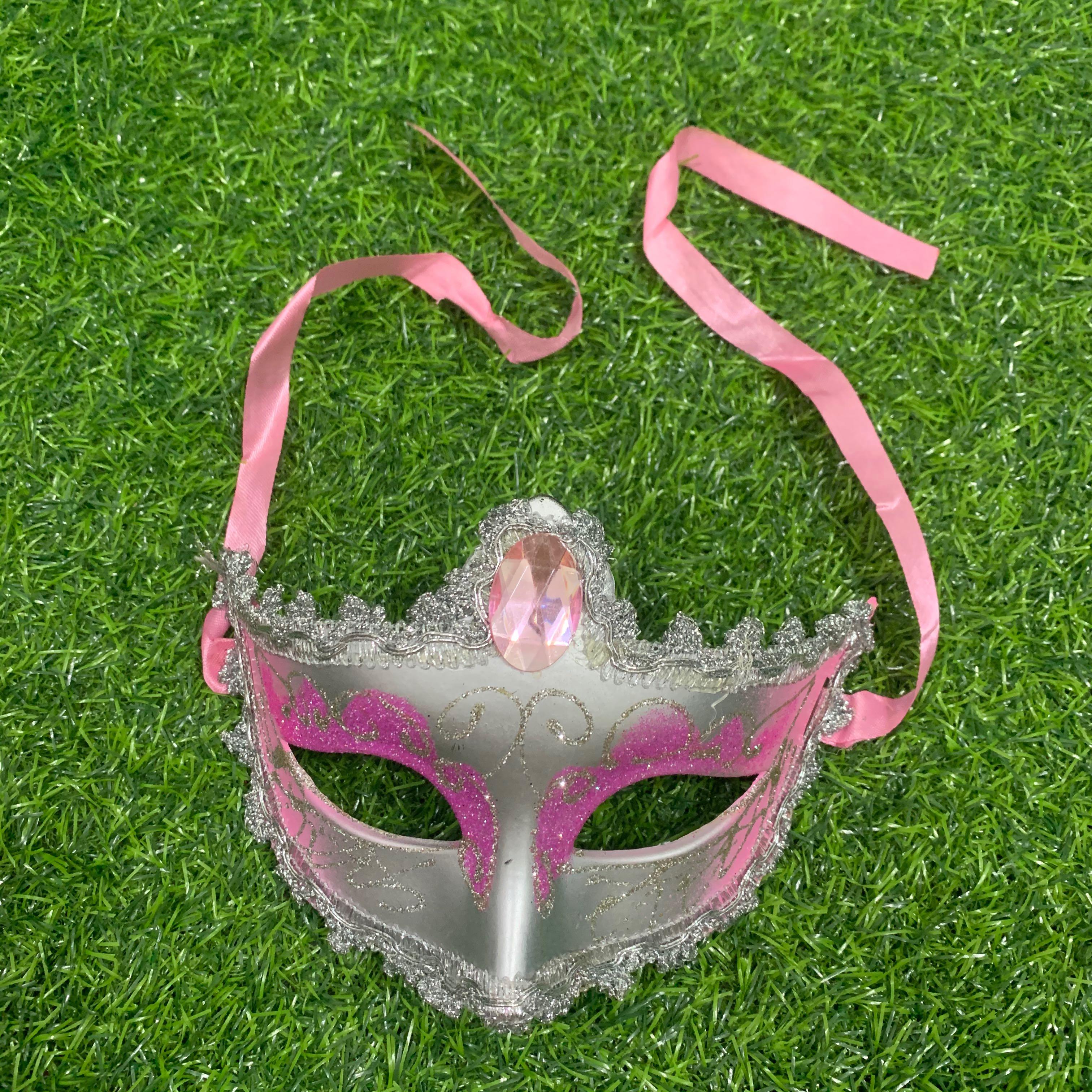 Pink Masquerade Mask, Health & Nutrition, Face Masks & Face Shields on ...