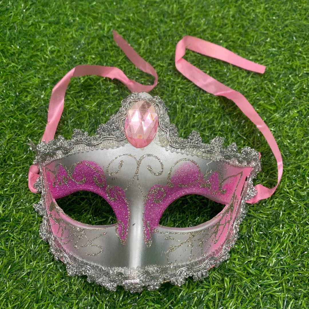 Pink Masquerade Mask, Health & Nutrition, Face Masks & Face Shields on ...