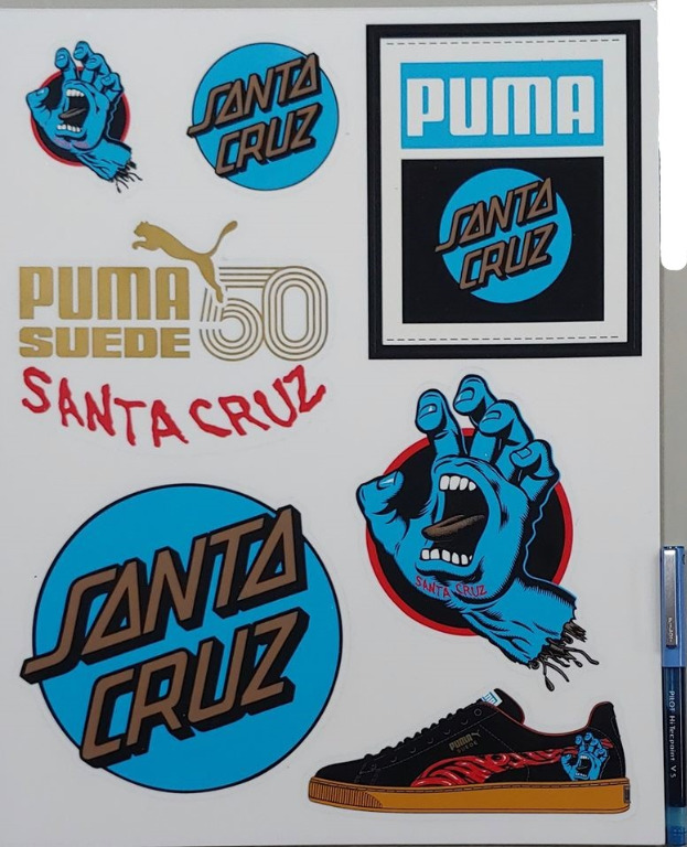 Authentic PUMA Suede50 x Santa Cruz Screaming Hand Stickers (Rare ...