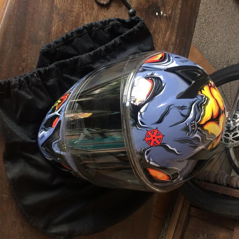Ryo demon full face helmet, Motorbikes, Motorbike Parts & Accessories ...