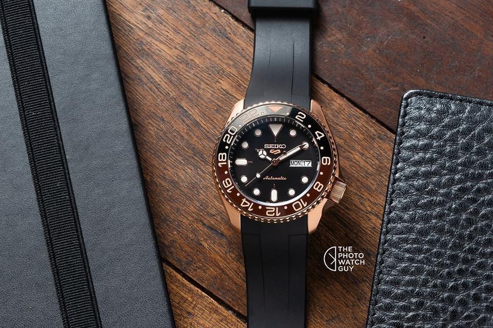 Seiko 5 Sport SRPD76K1 Rose Gold Premium Mod, Men's Fashion, Watches ...