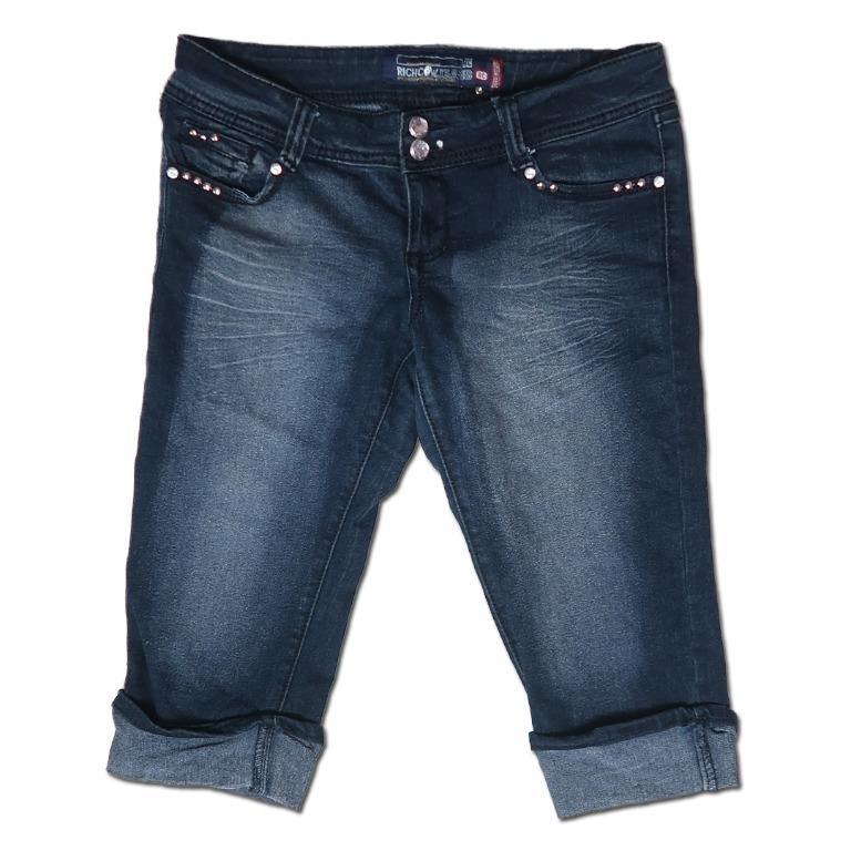 Tokong Dark Blue Washed Denim Jean Pants Maong - Richcow Jeans, Women's ...