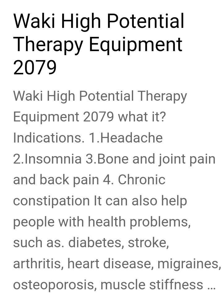 Waki High Potential Therapeutic Equipment, Audio, Other Audio Equipment ...