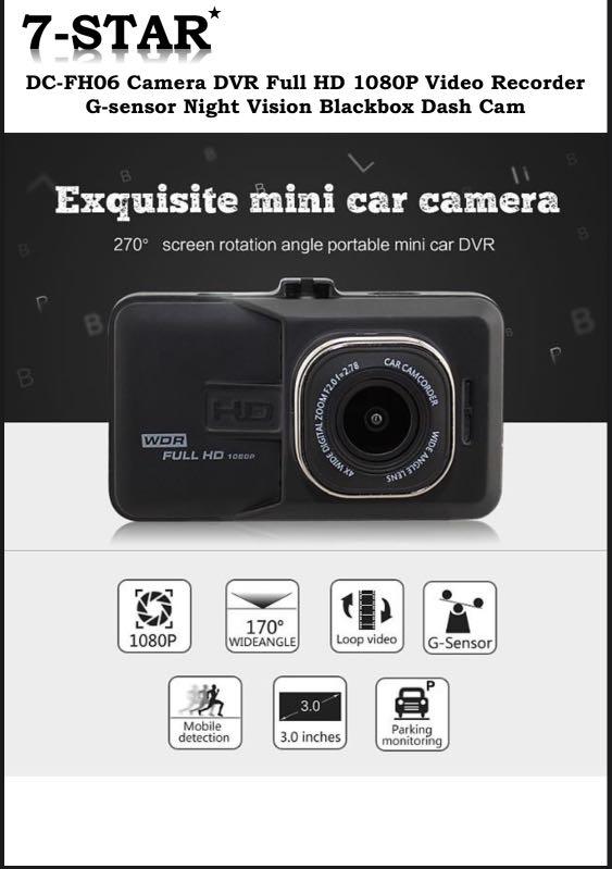 7-STAR* FH06 Dashcam Front Car Camera Mini Dash Cam Recorder (Features ...