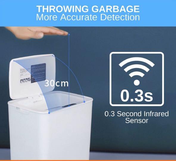 12L Touchless Rubbish Smart Trash Bin Motion Sensor Automatic Opening ...