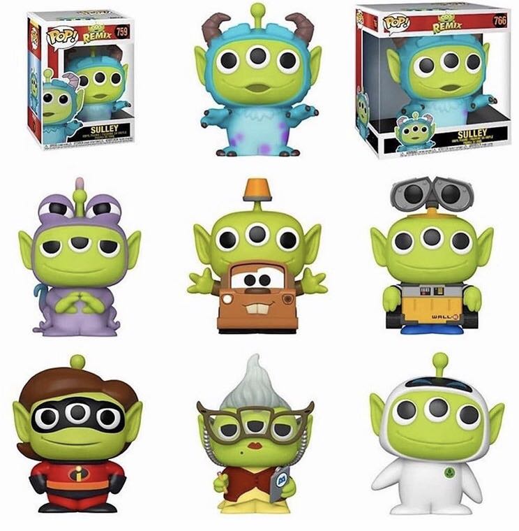 【預訂】 Funko pop! Pixar 25th Anniversary Alien as Sully Woody Dug Wall-E ...
