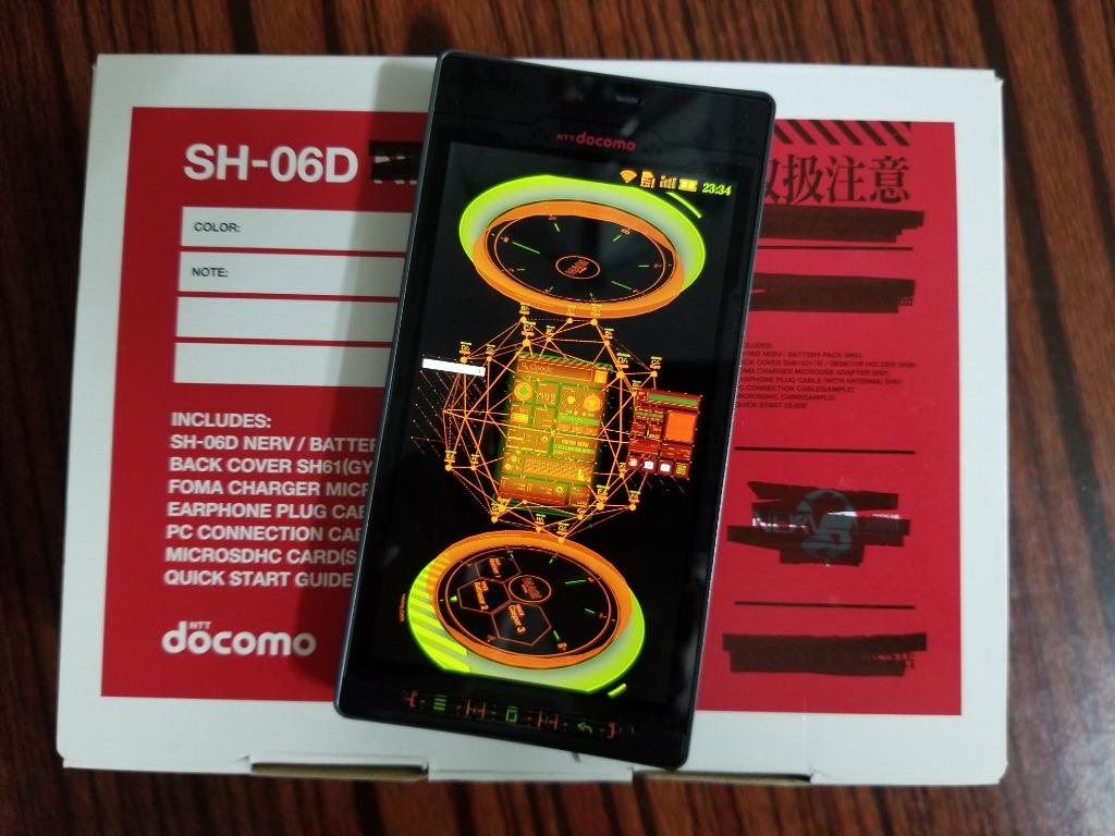 日版 SHARP AQUOS PHONE SH-06D NERV 聯合國特務機關人員專用 EVA限量 裸視3D 特別版 新世紀福音戰士 劇場版 ...