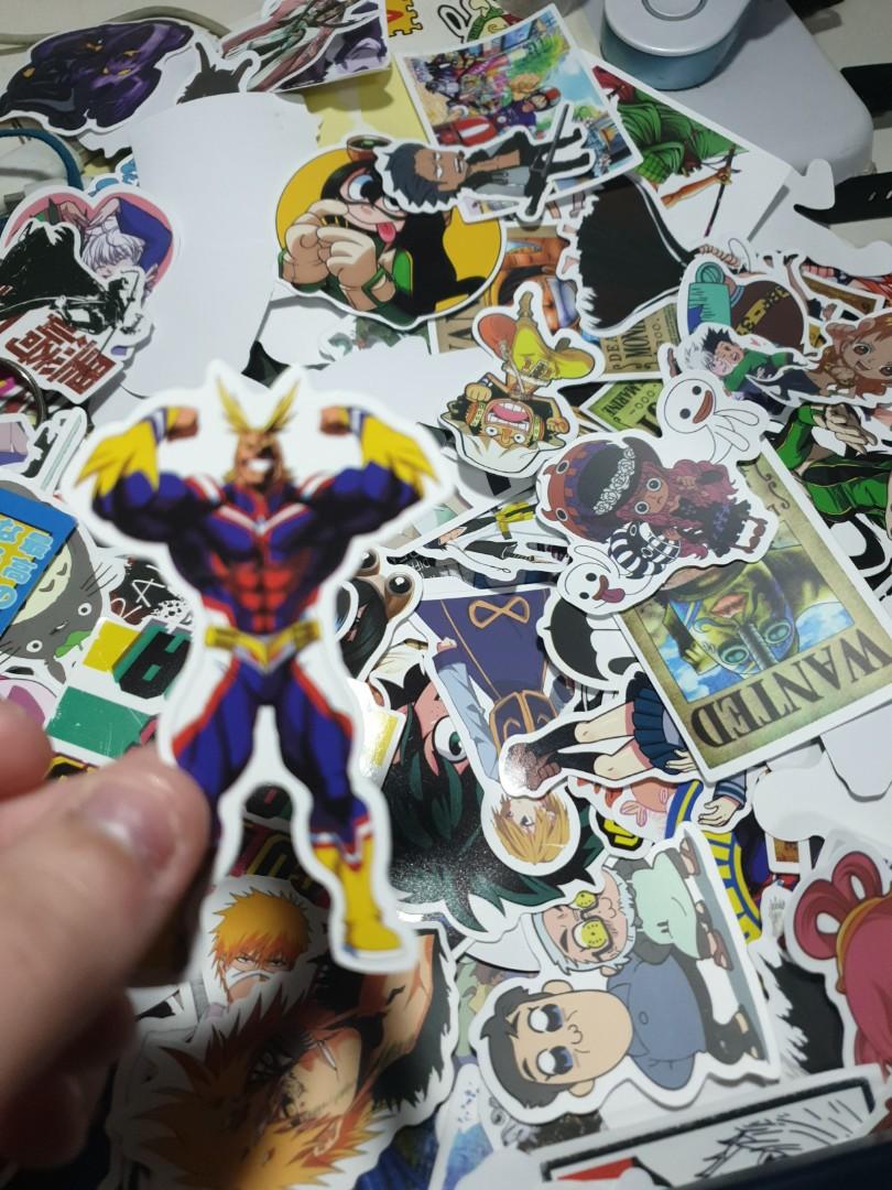 Anime laptop stickers. Mix of stickers from anime like One Piece,Demon ...