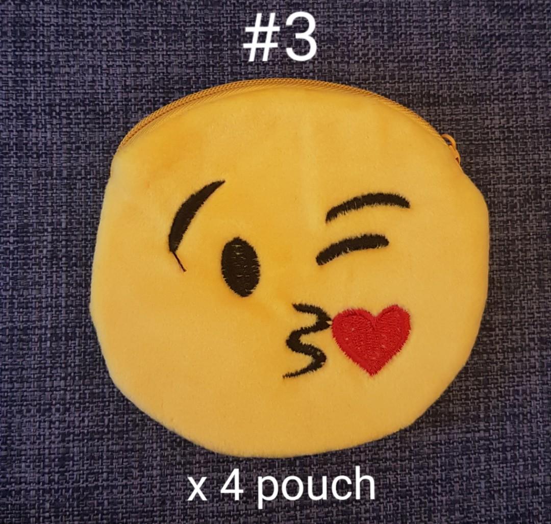 Cute emoji pouchs, Everything Else on Carousell