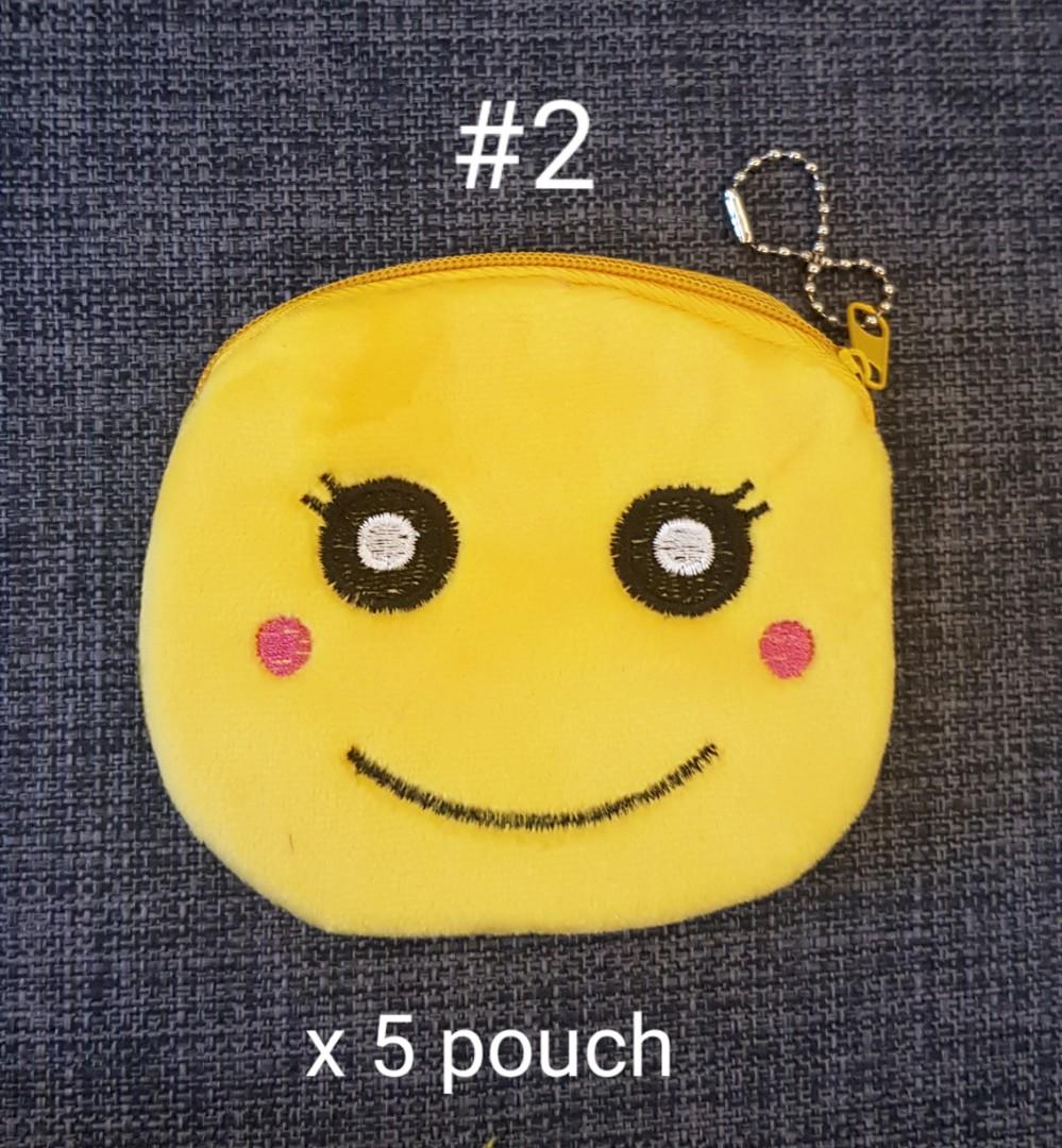 Cute emoji pouchs, Everything Else on Carousell