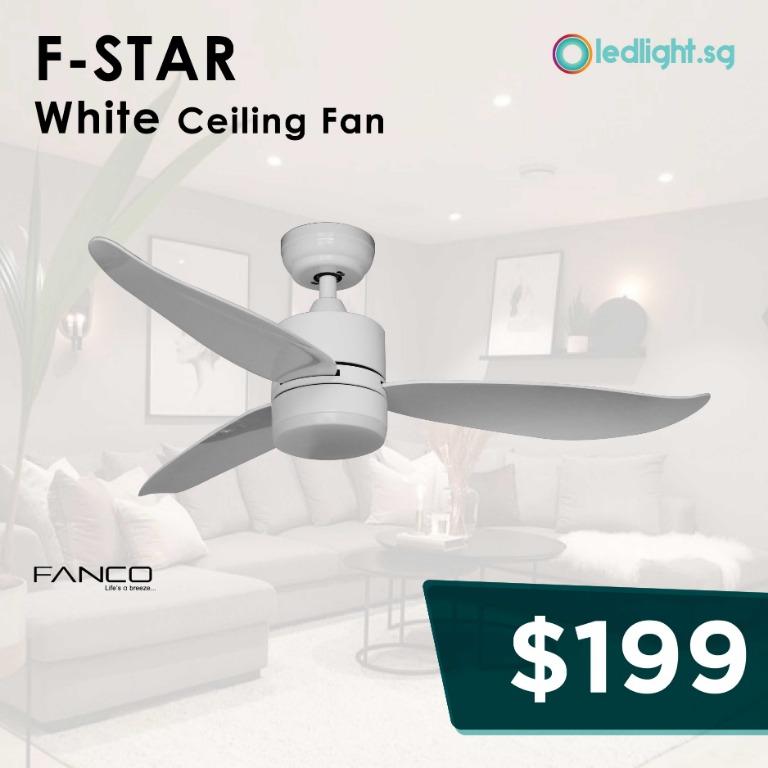 FANCO F-Star Ceiling Fan, Furniture & Home Living, Lighting & Fans ...