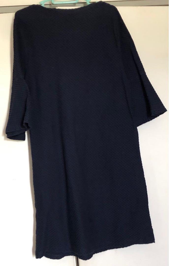 FCUK Navy Blue Dress, Women's Fashion, Muslimah Fashion, Dresses on ...