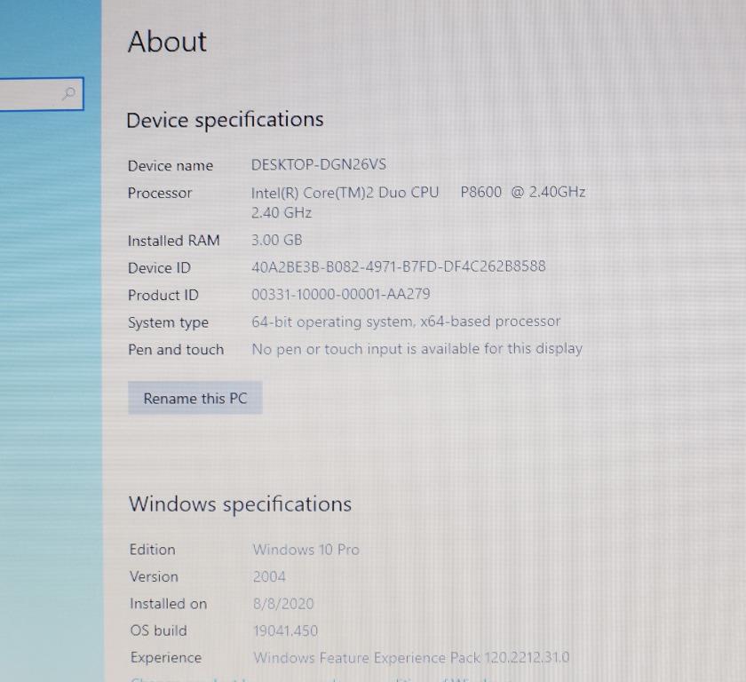 HP 14" Core2 Duo P8600 laptop, 3G Ram, 500G Hdd, Computers & Tech ...