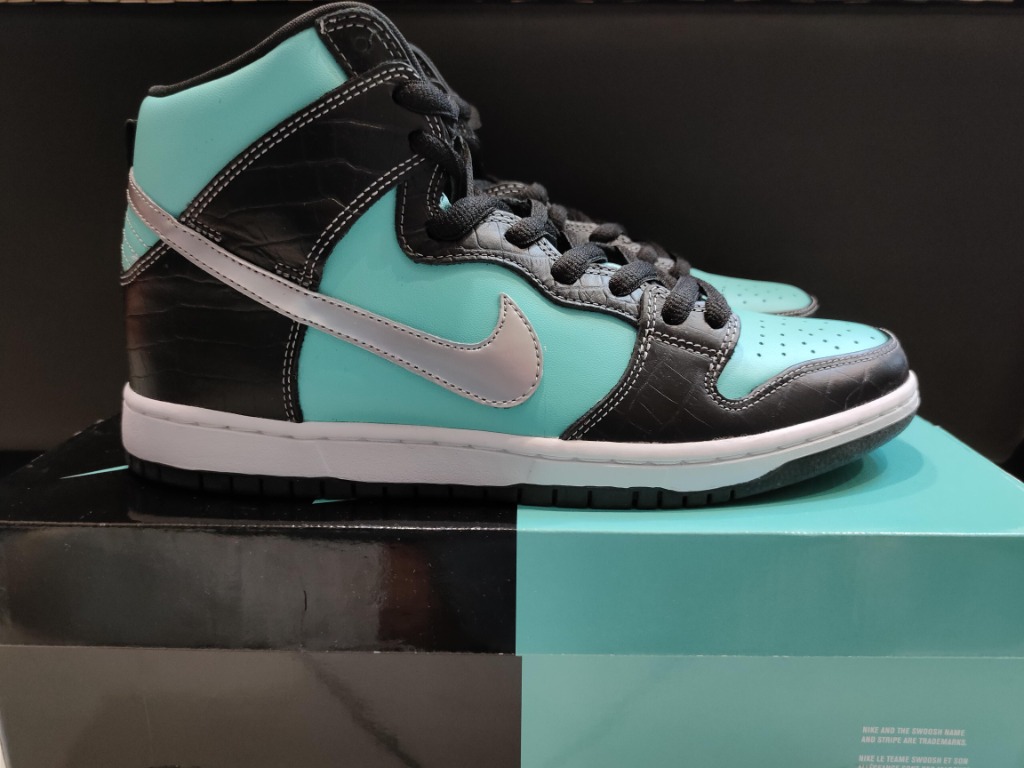 Nike Dunk SB High Diamond Supply Co. "Tiffany", Men's Fashion, Footwear ...
