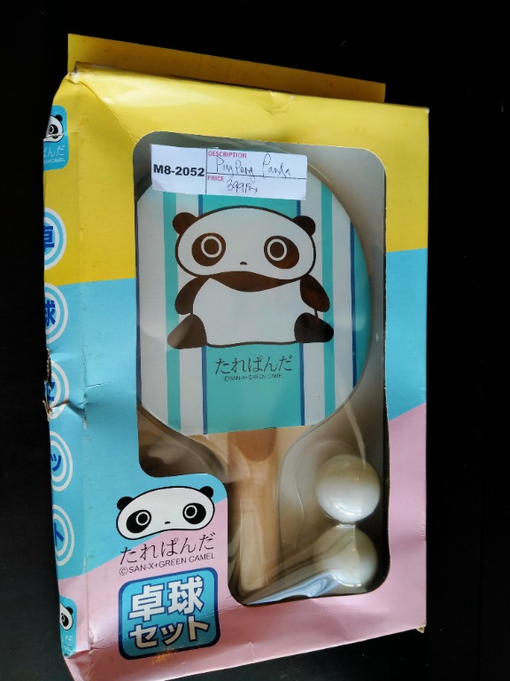 Pingpong/table tennis panda racket with ball (M8-2052), Hobbies & Toys ...