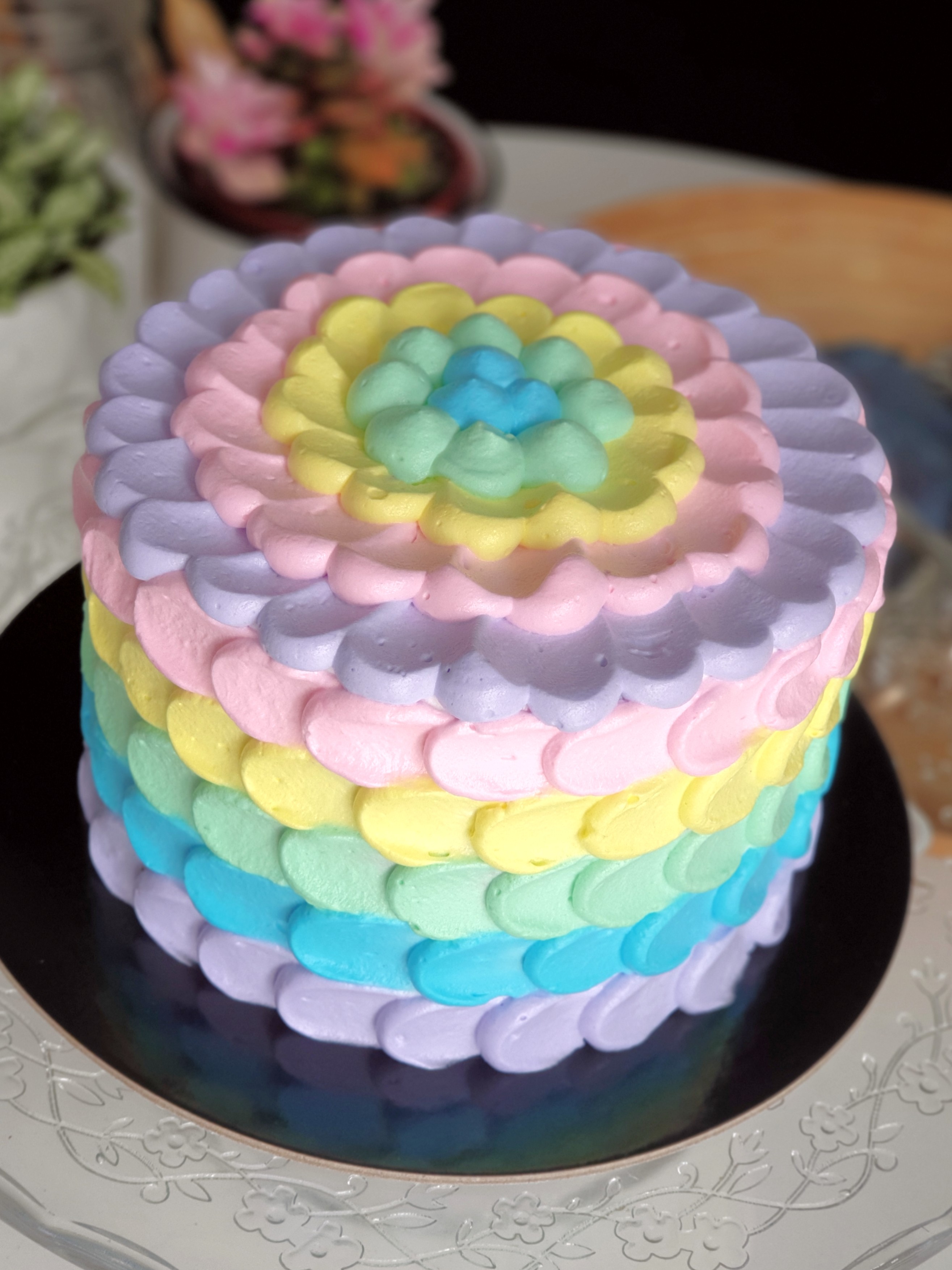Rainbow Fishscale Mermaid Theme Birthday Cake, Food & Drinks, Homemade ...