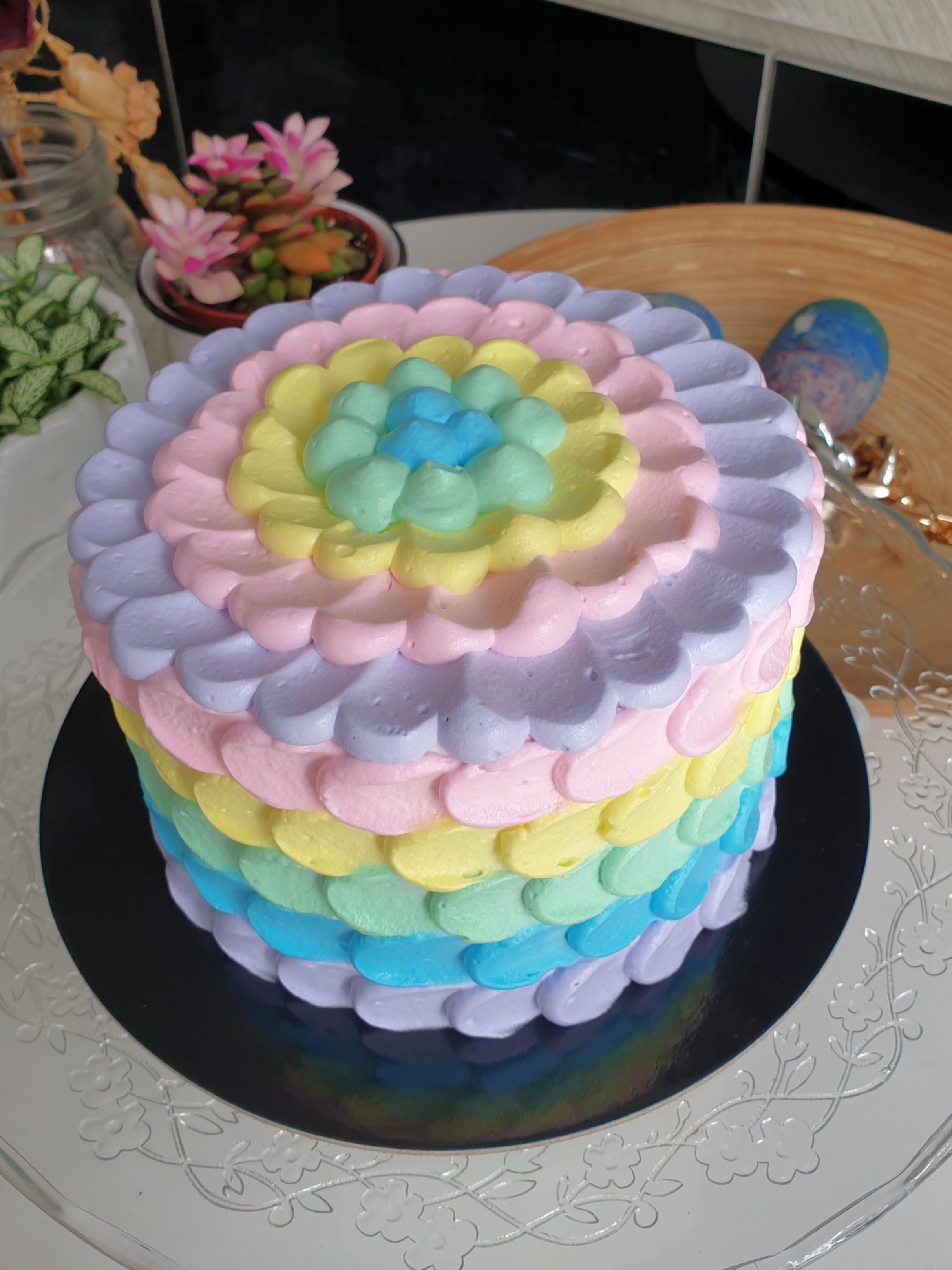 Rainbow Fishscale Mermaid Theme Birthday Cake, Food & Drinks, Homemade ...